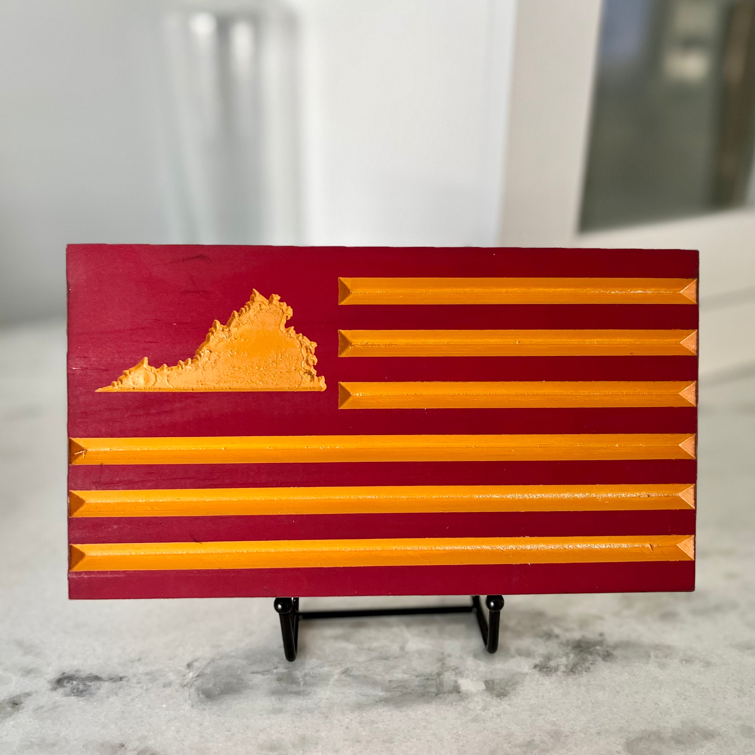 Orange and Maroon Mini Desktop Flag – The Burg Box